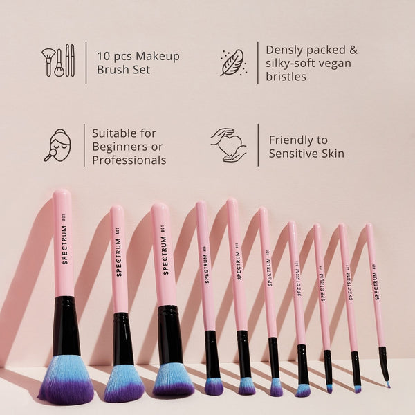 10 Piece Essential Brush Set | Spectrum Collections
